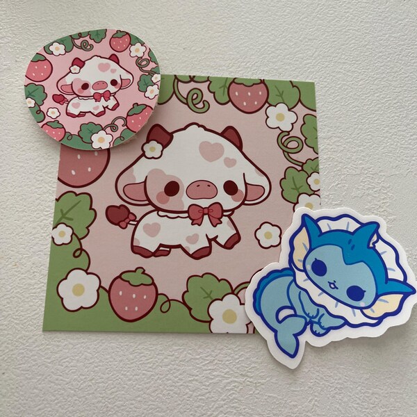 Bakery Cows Vinyl Sticker Stickers Cute Decal Cut Cookies N Cream Cake ...