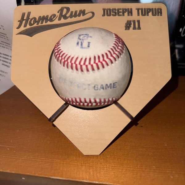 Custom Home Run Ball Display | Personalized Baseball or Softball ...