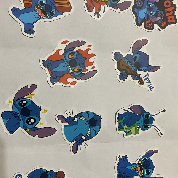 STITCH Stickers Pack, Stickers, Kawaii Sticker, Laptop Stickers, Kids ...
