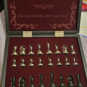 Handcrafted Chess Set, Luxury Chess With Storage, Valentines Gifts for ...