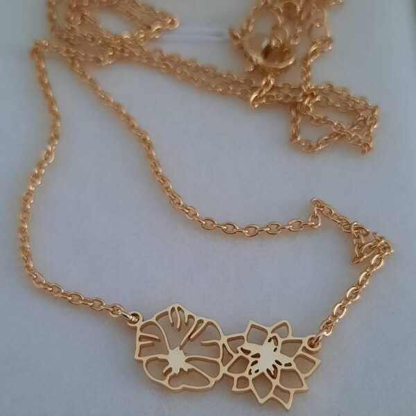 Birthstone Flower Necklace For Women Personalized Family With ...