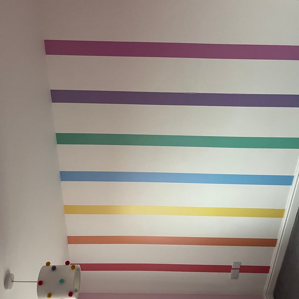 Stripe Wall Decals, Abstract Lines Wall Decor, 1 Inch Line Wall ...