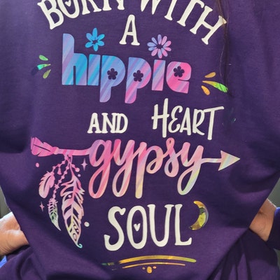 Born With a Hippie Heart and Gypsy Soul SVG Cut or Print Diyart Good ...