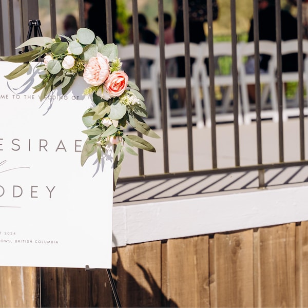 Minimalist Wedding Welcome Sign Template, Modern Welcome Wedding Sign ...