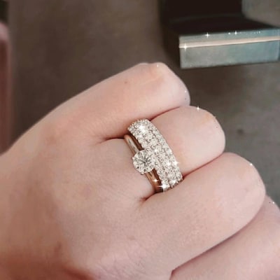 Diamond Initial Signet Ring Alphabet Letters Rings Simple Thumb Index ...