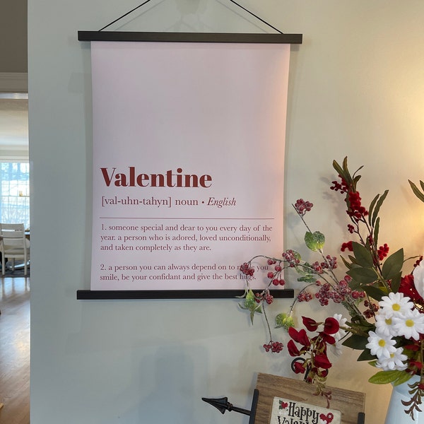 Valentine Definition Print | Valentines Day Decor | Valentines Day ...