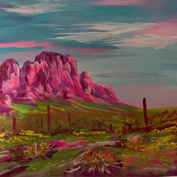Turbulence of Thought- Dreamy Desert Scenery, Arizona Cactus, Cloud ...