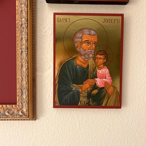 Saint Joseph the Holy Family in the House of Nazareth Print - Etsy