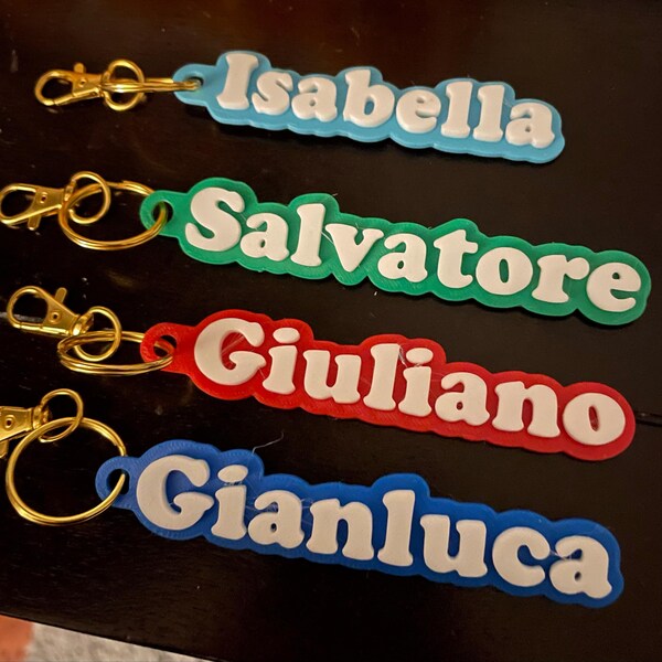 Custom Designs Personalized 3D Name Tags for Bags, Backpacks, Sports ...