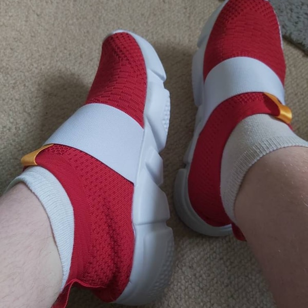 Men Unisex Adult Sonic Speed Shoes Custom Cosplay Shoes Sneakers With ...