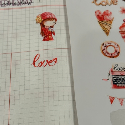 CUTE PLANNER GIRL Printable Stickers/kawaii Girl Stickers/girl ...