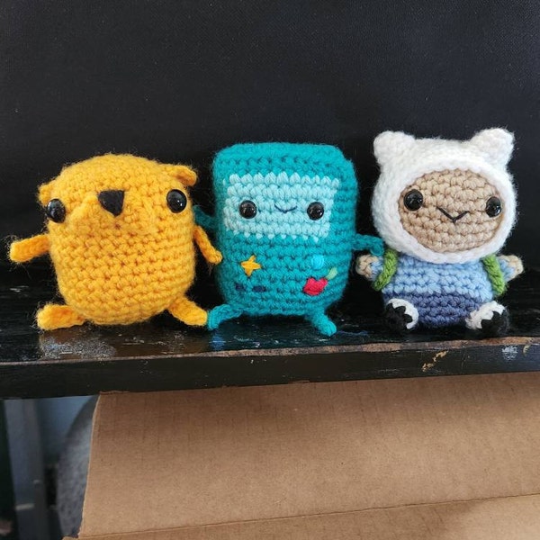 3-in-1 Adventure Time Crochet Pattern Bundle Finn Jake BMO Amigurumi ...