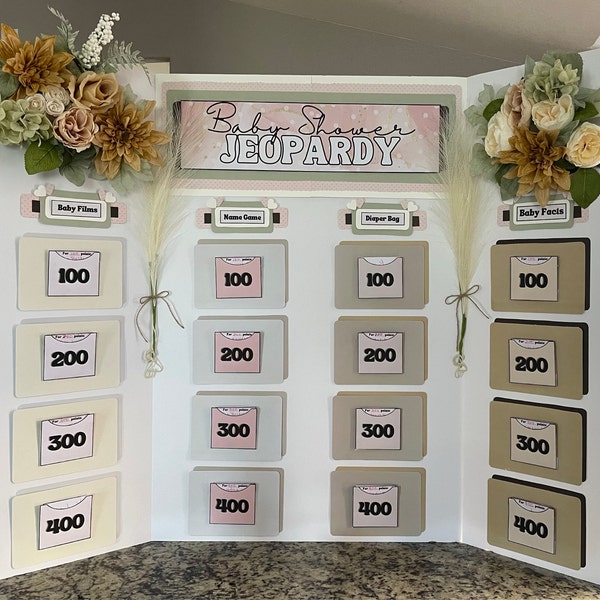 Bridal Shower Jeopardy Printable Game Hen Do Entertainment Questions ...