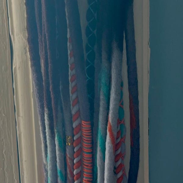 Wool Double Ended Single Ended Dreadlocks Fox Ombre Orange on Black ...