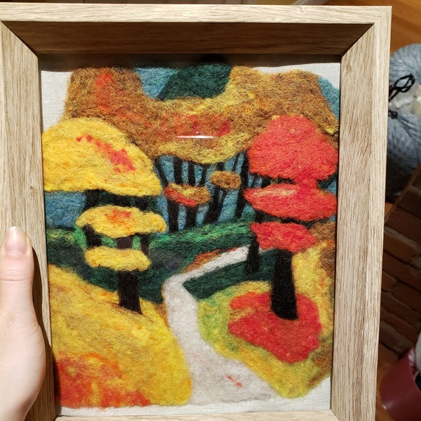Fall Foliage Needle Felting Kit - Beginner Friendly - Includes Video ...