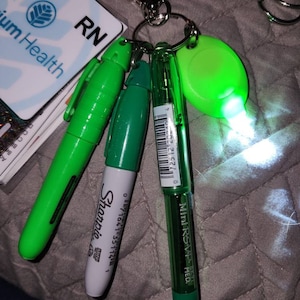 Mini Pen Set Nursing Badge Reel Accessory Er Nurse Badge Reel Medical ...