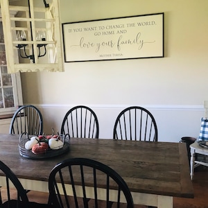 Bless the Food Family Sign Modern Farmhouse Wall Decor | Etsy