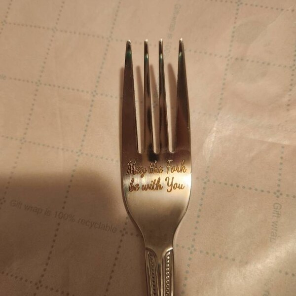 Custom Engraved Fork, Personalized Serving Fork, Home Decor Fork ...