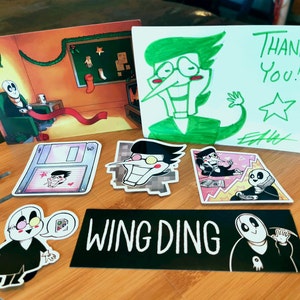 WING DING Button Badges Set of 4 1 | Etsy