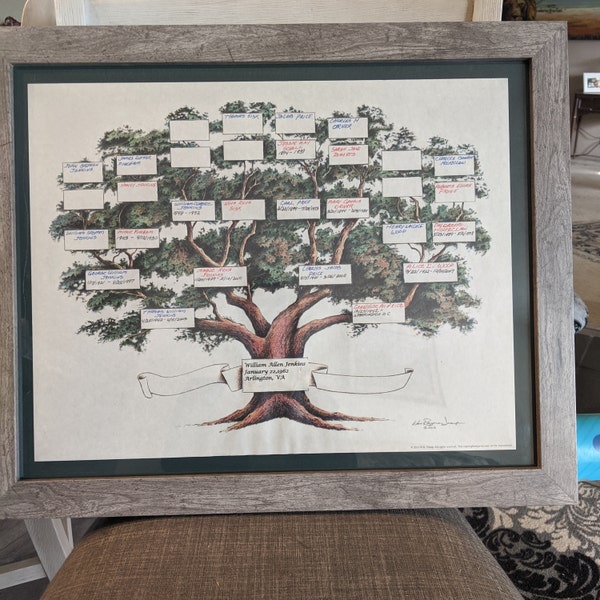 Family Tree Scrapbook Chart 12x12" Displays 5-6 Generations by Raymon ...