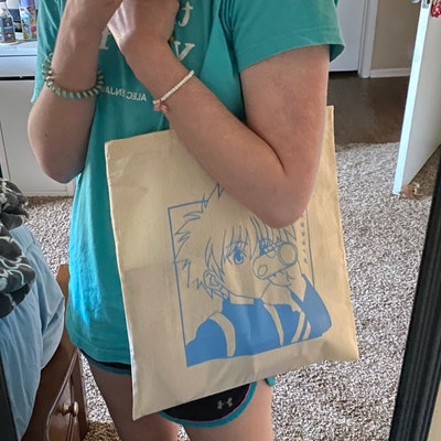 Anime Man Tote Bag Anime Boy Blue Tote Bag Anime Tote Bag Anime Gift ...