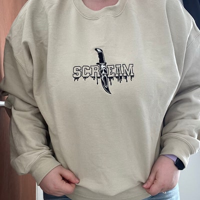 Scream Ghost Face Embroidered Jumper No You Hang up Scream Movie ...