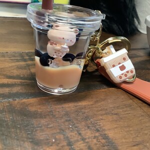 Astronaut Liquid Keychain Boba Keychain Quicksand Keychain - Etsy