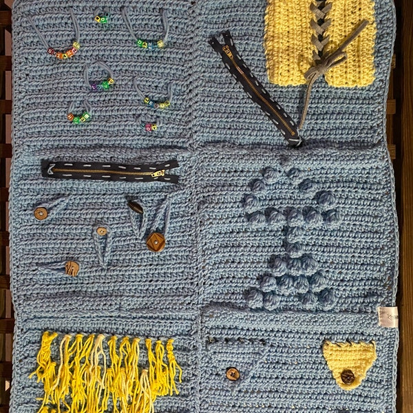 Crochet Fidget Blanket Pattern: Sensory Activity for Dementia (PDF ...