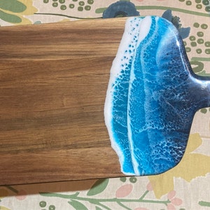Wooden Tropical Tray, MADE TO ORDER, Sea Waves Trinket Dish, Modern ...