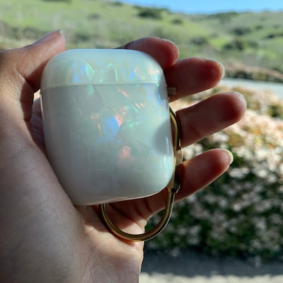 Pearl White AirPod Case, AirPod Pro Case, AirPod Case Keychain, AirPod ...