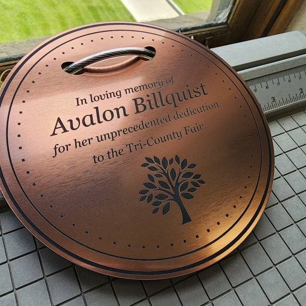 Personalized Tree Tag for a Large Tree, Big Tree Plaque, Memorial Tree ...