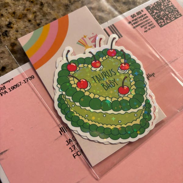 Zodiac Cakes Sticker for Phone Stickers Stickers for Girl Bow Journal ...