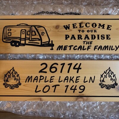 Personalized Camping Sign Custom RV Sign Campsite Sign Glamping Sign ...