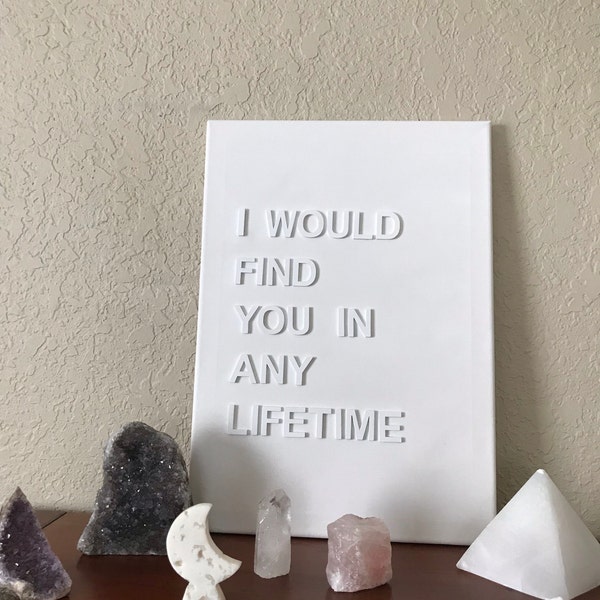 I Would Find You in Any Lifetime Canvas - Etsy