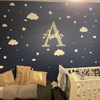 Personalised Name Wall Sticker | Personalized Custom Initial Nursery ...