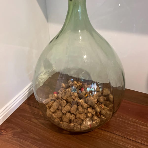 54 Liter Italian Demijohns - Light Green Glass Jar 66cm Demijohns ...