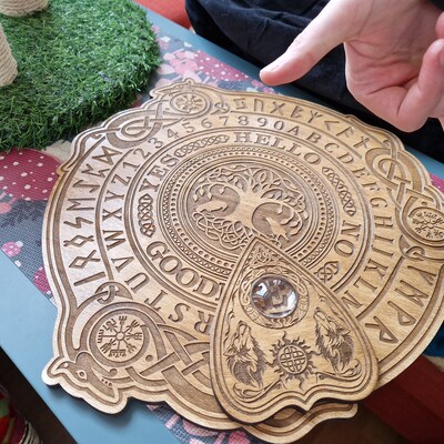 Wheel of the Year Engraved on Poplar Wood natural Version Wicca Wiccan ...