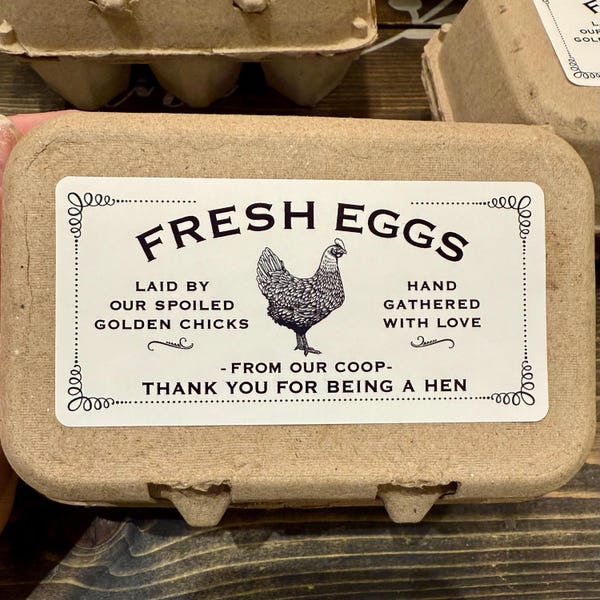 Custom Labels for Egg Cartons - Personalized for Your Farm or Coop ...