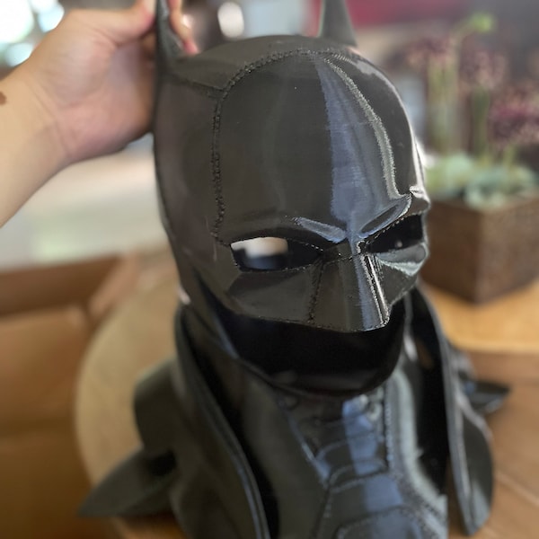 Robert Battinson FLEXIBLE Bat Cowl 2021/2022 Screen Accurate DIY ...
