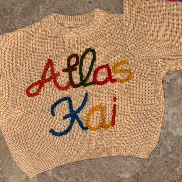 Cute Customized Name Baby Sweaters, Adorable Personalized Hand ...