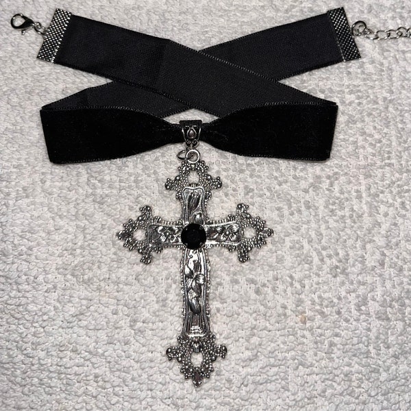 Y2K Black Emo Gothic Cross Earrings - Etsy Canada