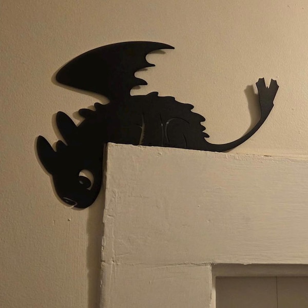 Toothless Dragon Metal Door Topper - Etsy