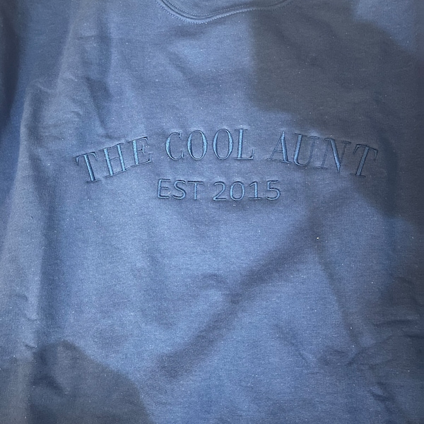 Embroidered Custom the Cool Aunt Sweatshirt, Personalized Aunt Hoodie ...