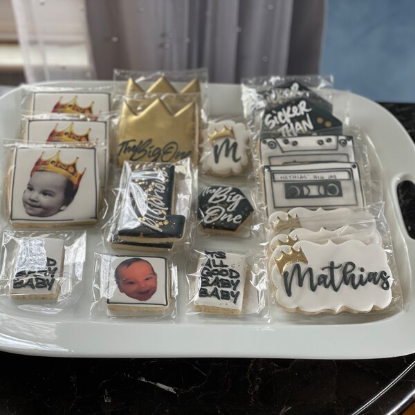 Notorious ONE Birthday Cookies, Notorious Big Cookies, Rap Themed ...