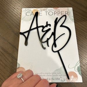 Letter Cake Topper for Wedding, Initial Cake Topper, Personalised Cake ...