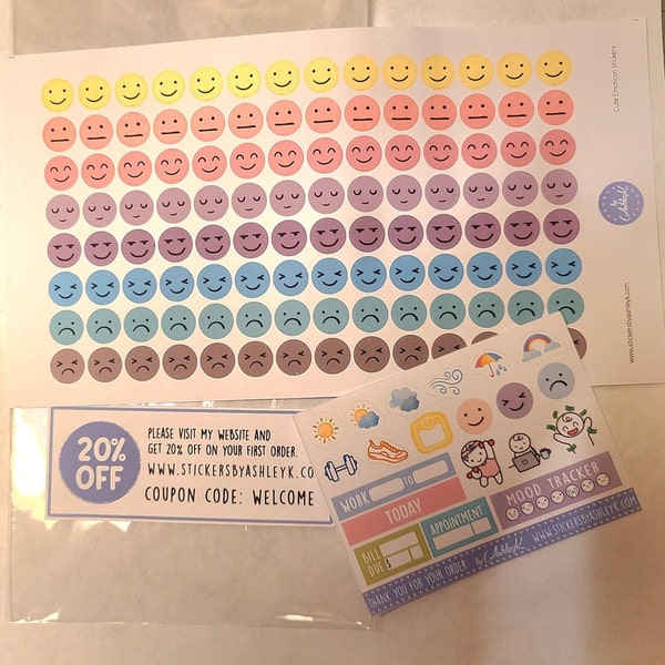 Cute Emoticon Stickers | Emoticon Round Stickers | Face Emoticon ...