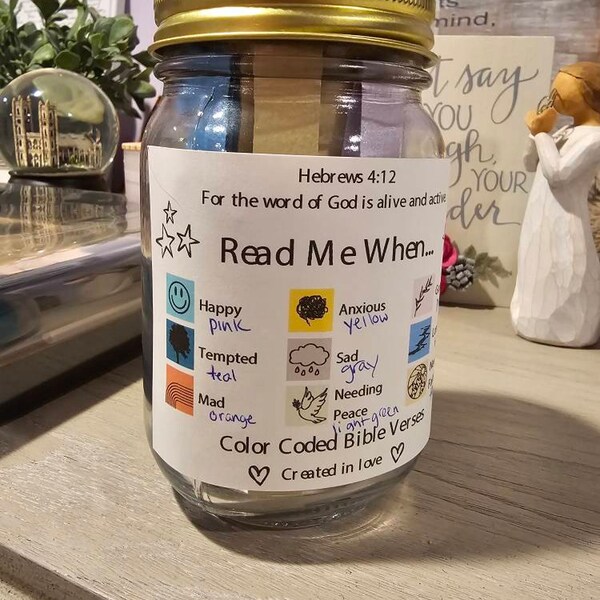 Read Me When Bible Verse Jar Scripture Jar, Bible Verses for Emotions ...