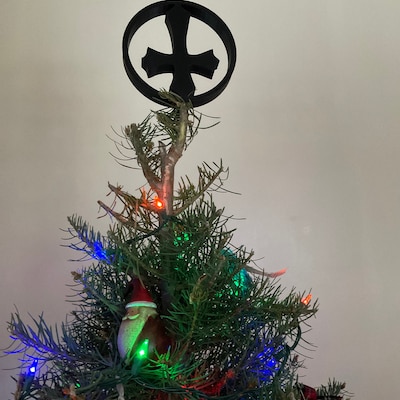 Inverted Cross Tree Topper Gothic Holiday Home Decor 3D Printed - Etsy