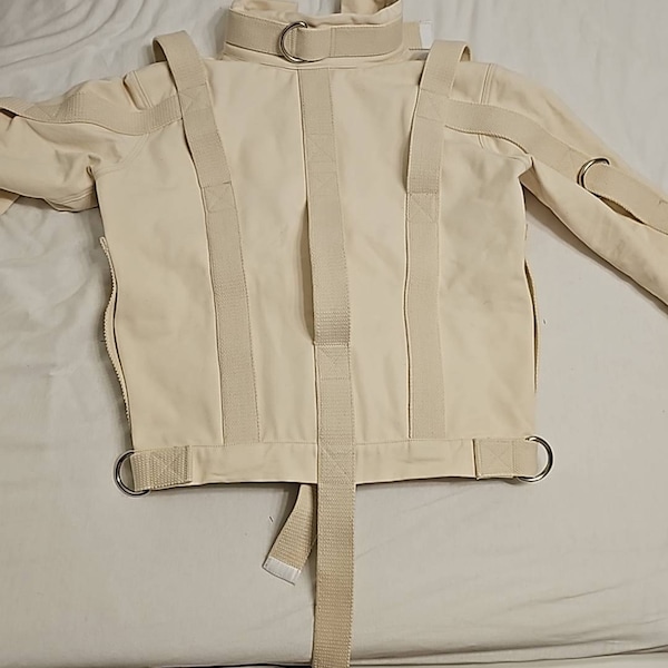 Heavy Duty Straitjacket - Central or Sides Crotch Strap / Canvas Fully ...