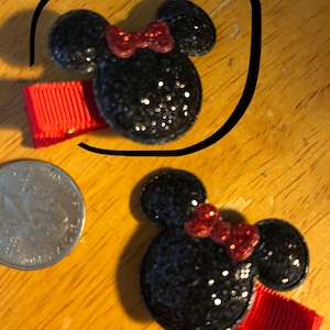 Fully Lined Baby Hair Clips Mini Hair Clips Mouse Inspired Hair Clips ...